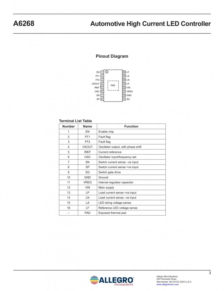 A6268KLPTR-T datasheet page 3