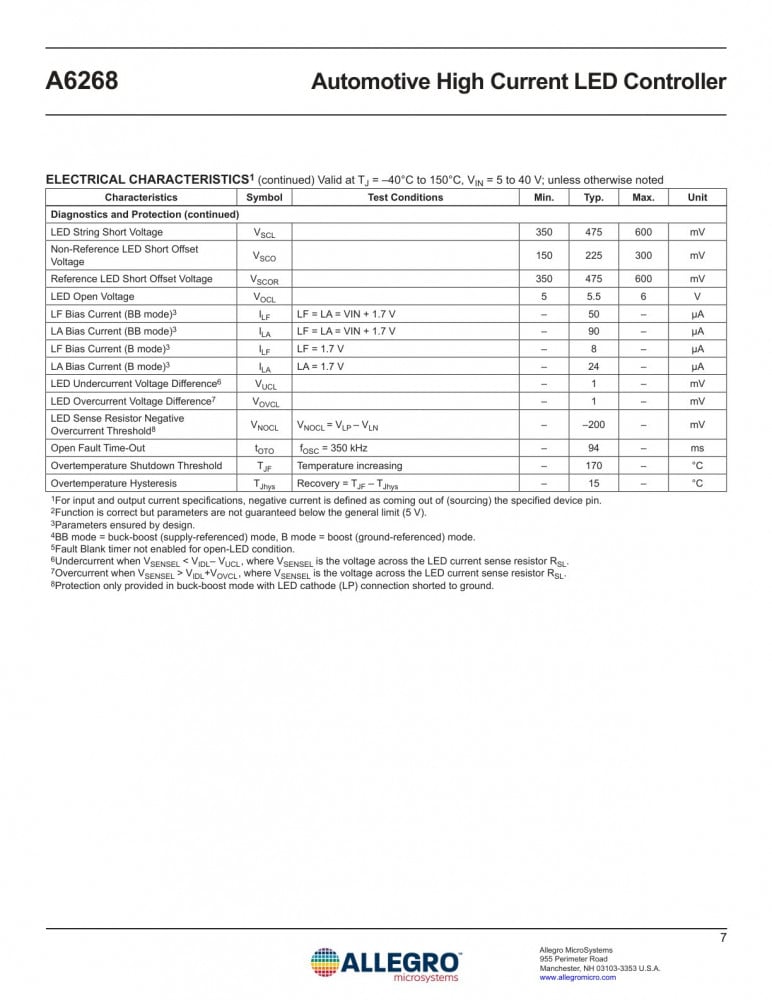 A6268KLPTR-T datasheet page 7