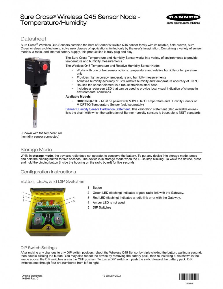 DX80N2Q45TH technical document page 1