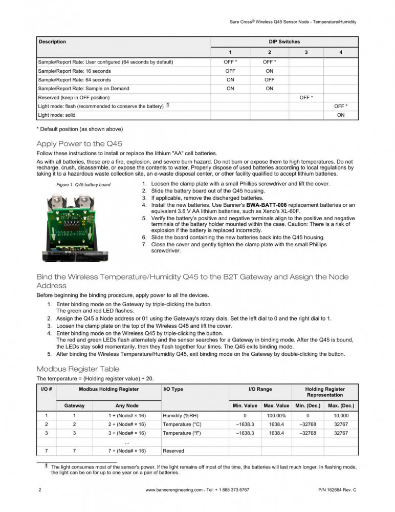 DX80N2Q45TH technical document page 2