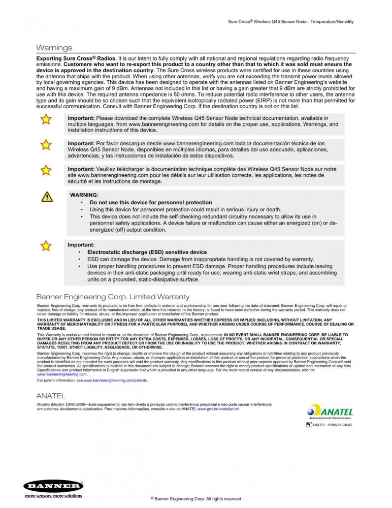 DX80N2Q45TH technical document page 4