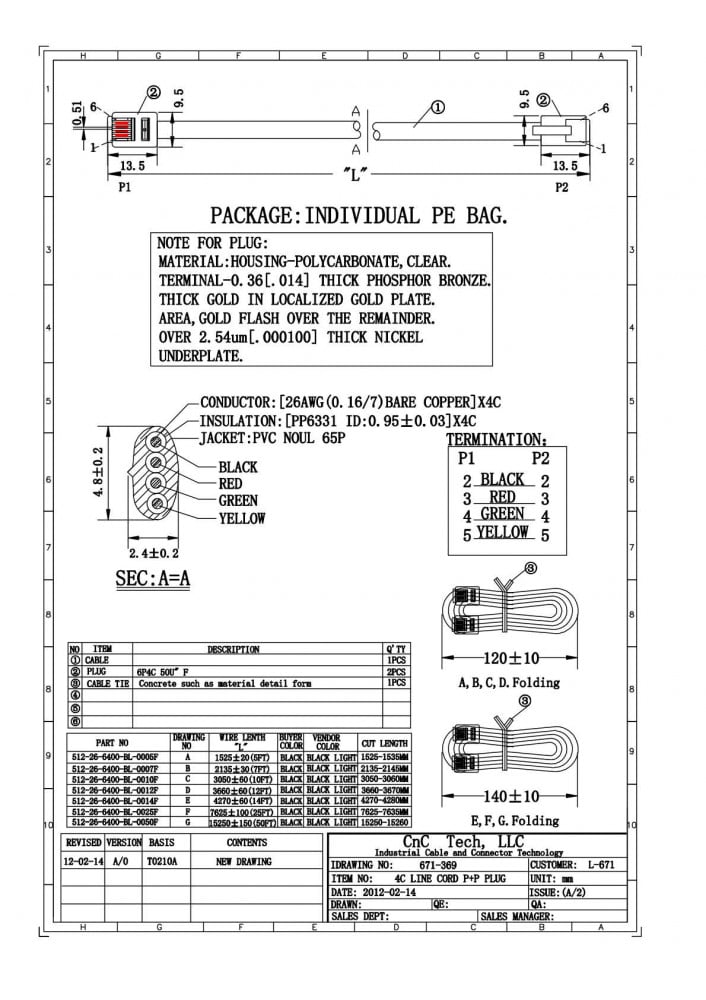 CNC Tech 512-26-6400-BL-0025F technical drawing