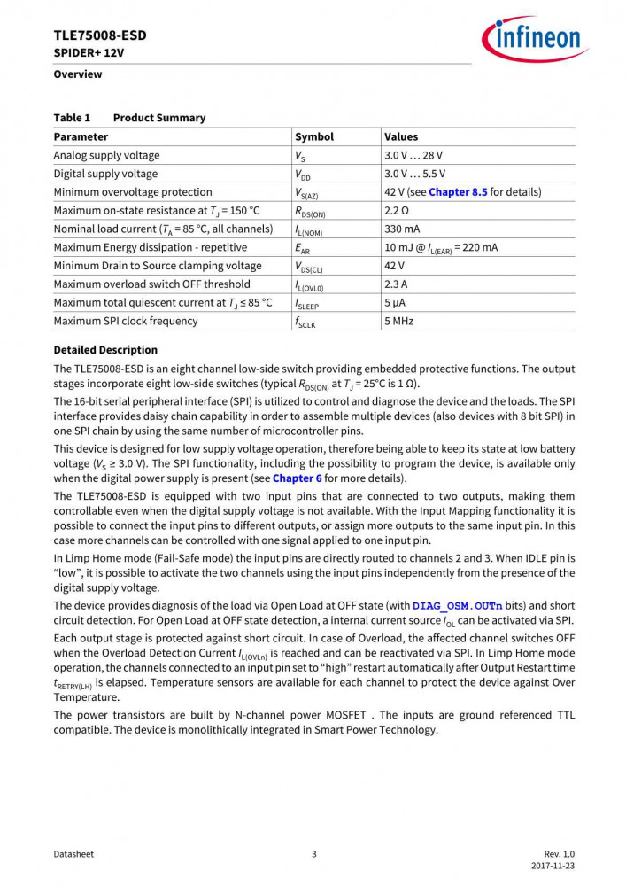 TLE75008-ESD datasheet page 3
