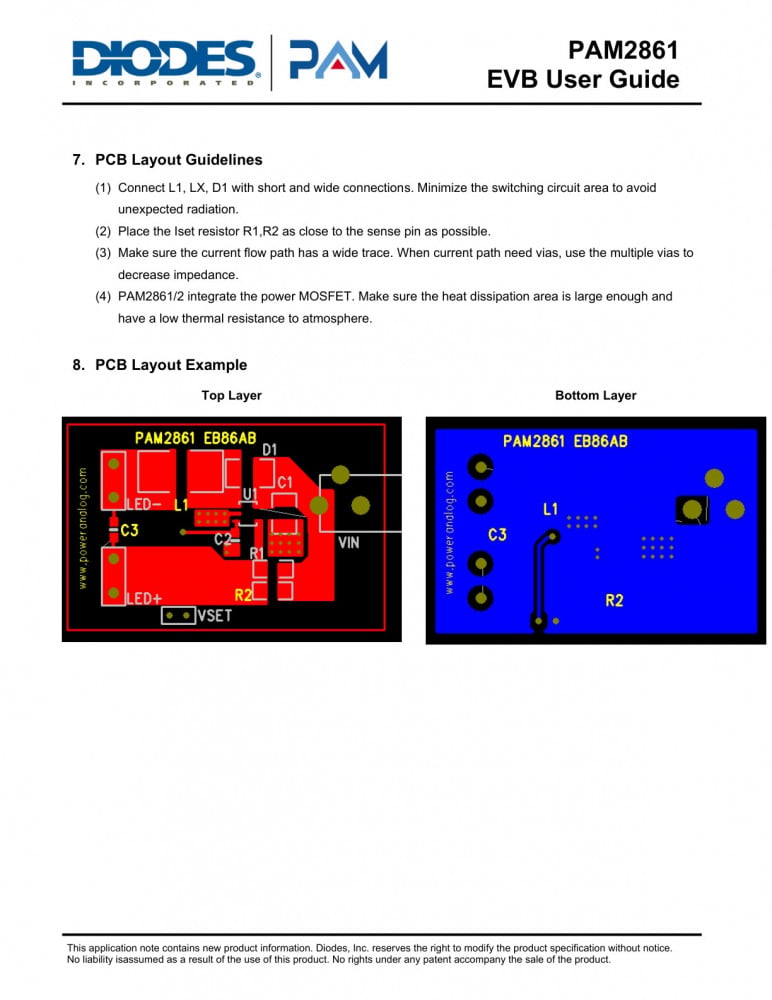 PAM2861EV1 user guide page 4