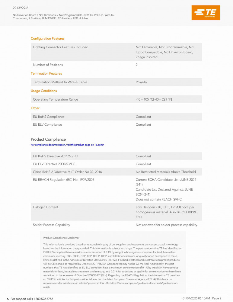 2213929-8 technical document page 2
