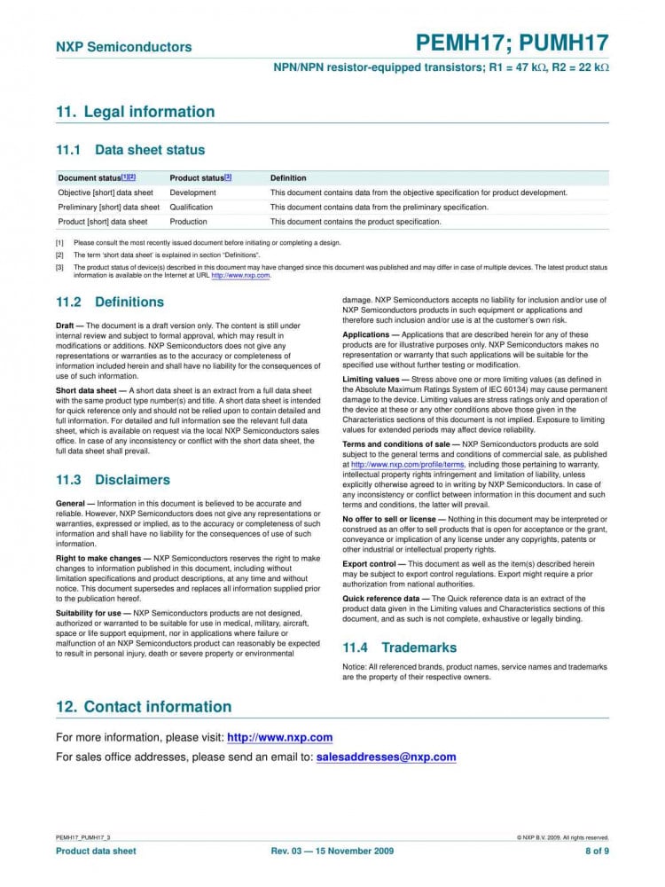 PUMH17 datasheet page 9