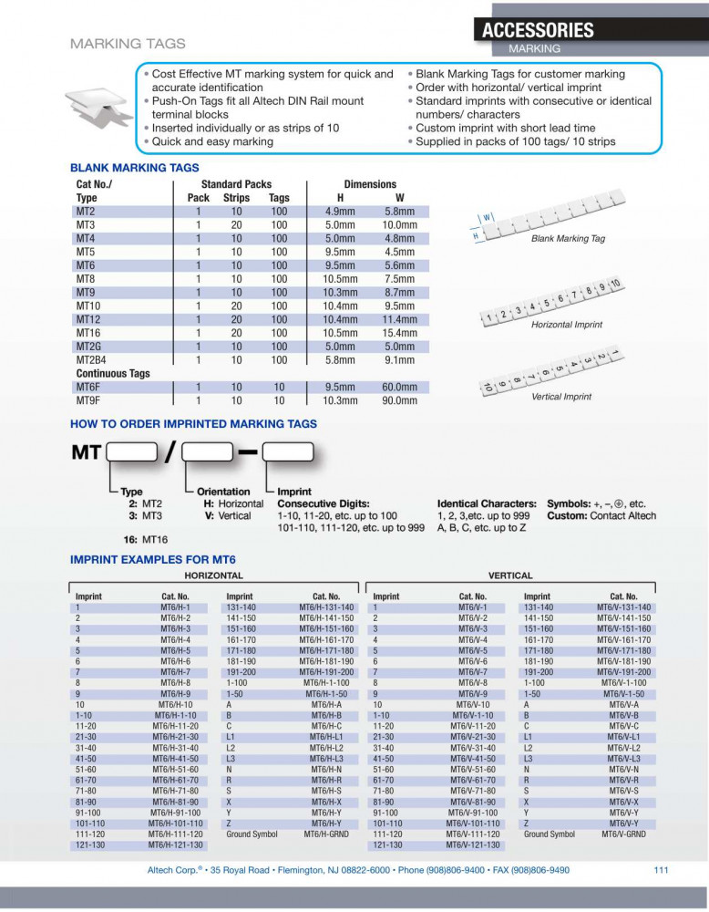 Altech DIN rail accessory documentation page 6