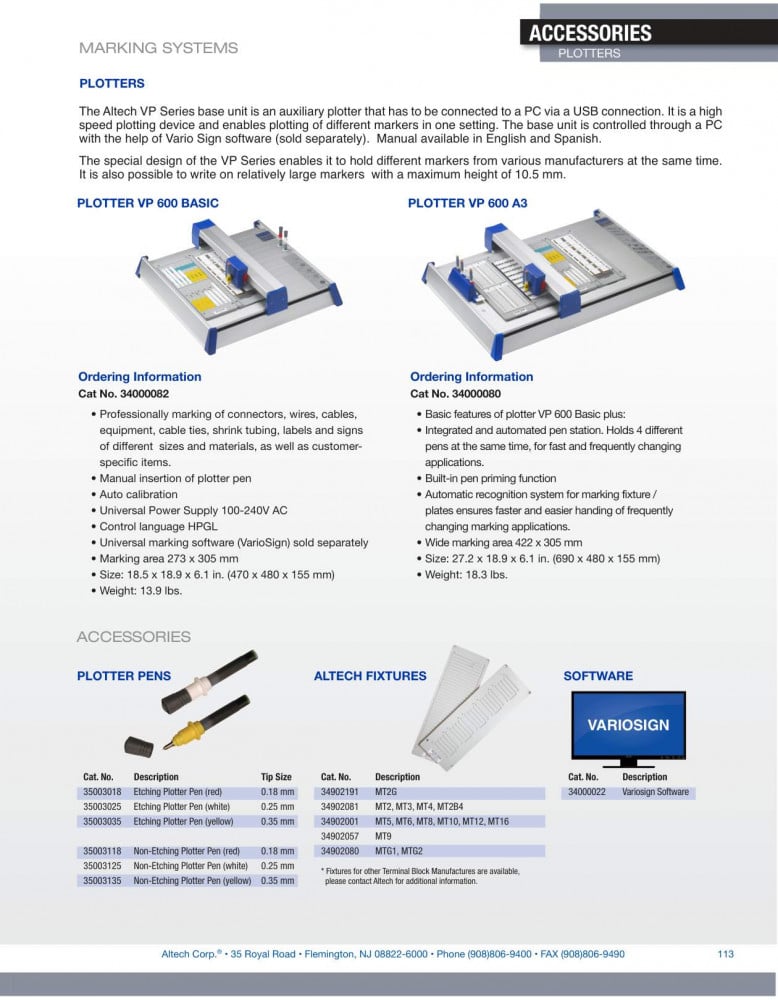 Altech DIN rail accessory documentation page 8