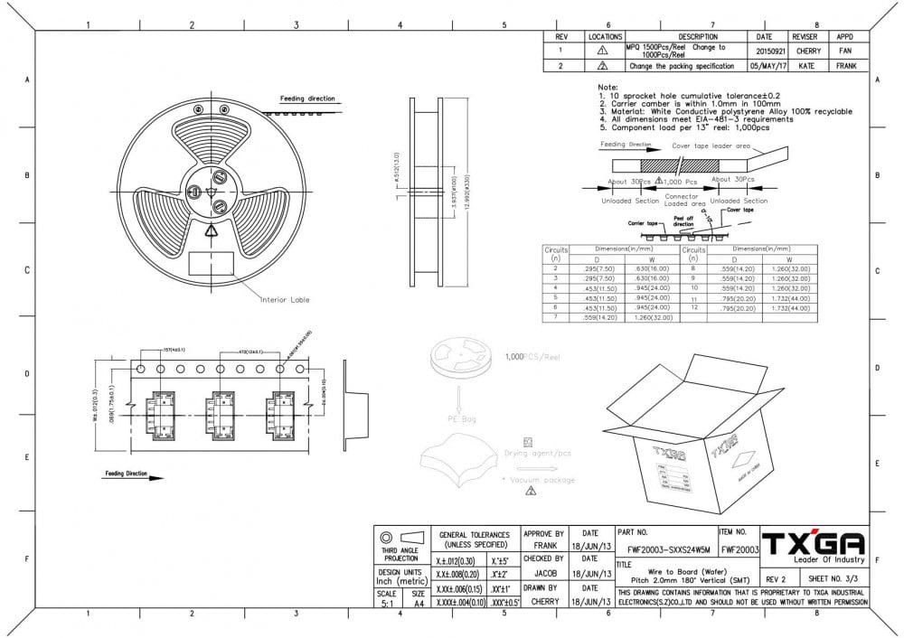 TXGA FWF20003 drawing page 3