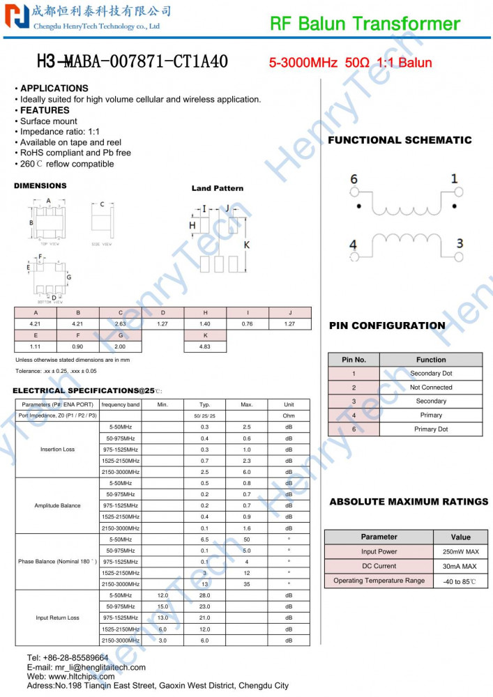 H3-MABA-007871-CT1A40 technical document page 1