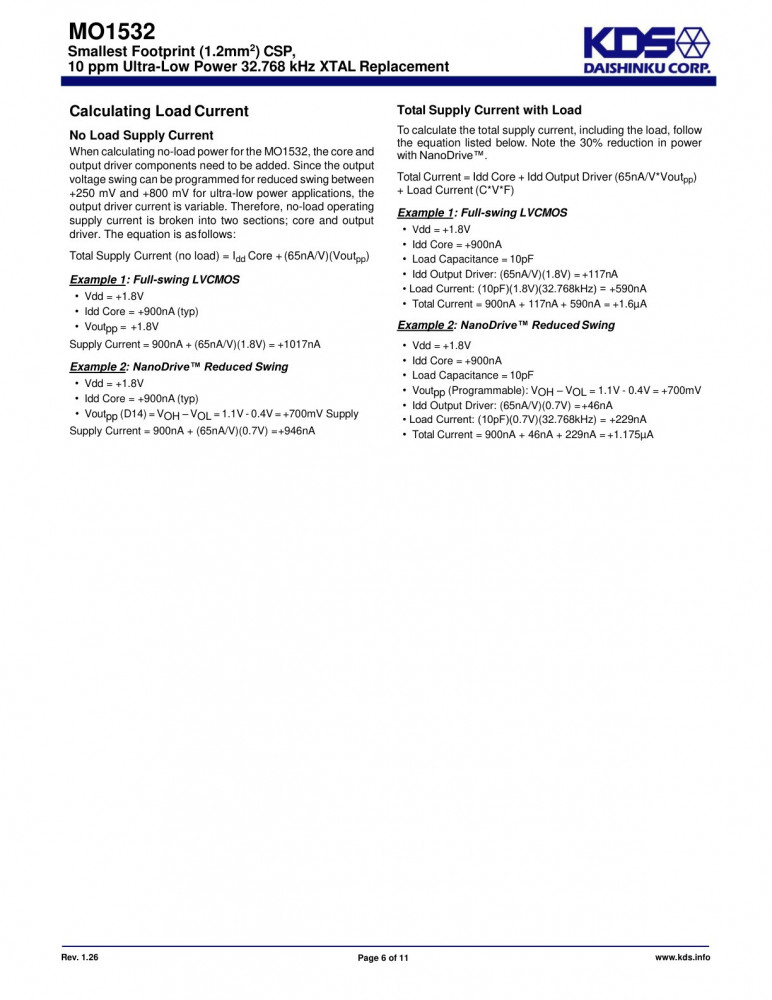 KDS MO1532 datasheet page 8