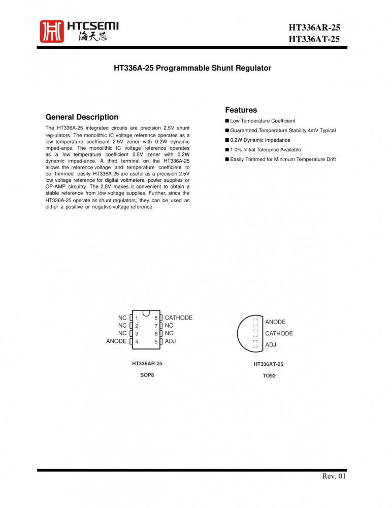 HT336AR-25 datasheet page 1