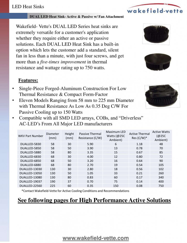 DUAL LED heat sink document page 1