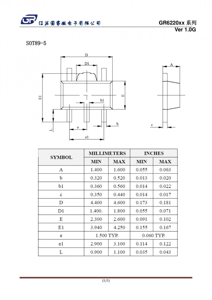 GR6220 series datasheet page 5