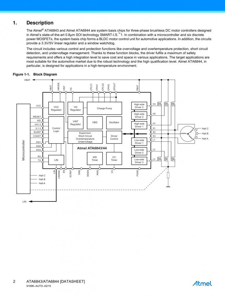 ATA6843 datasheet page 2