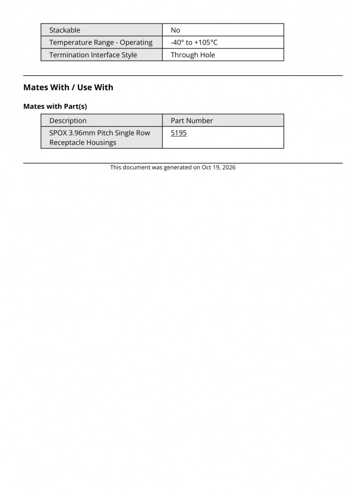 Connector specification document, page 4