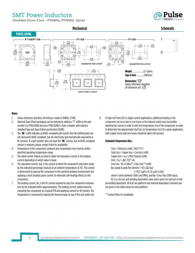 P1168.154NLT datasheet page 2