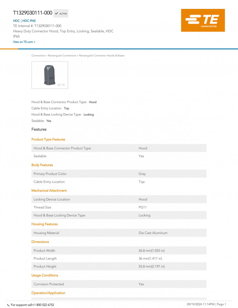 T1329030111-000 technical document page 1