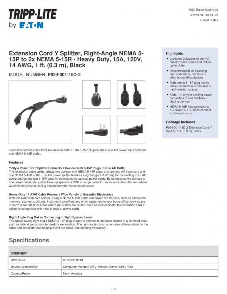 P024-001-15D-2 technical document page 1