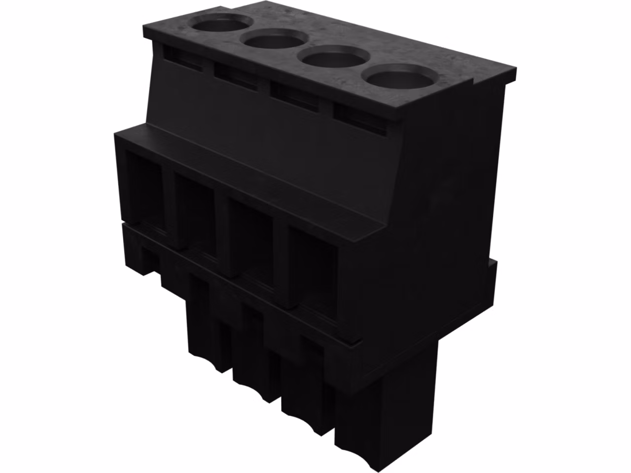 3.81mm Pitch Eurostyle Vertical Plug, with Standard Imprinting, Rear Wire Entry, Black, 4 Circuits for sale
