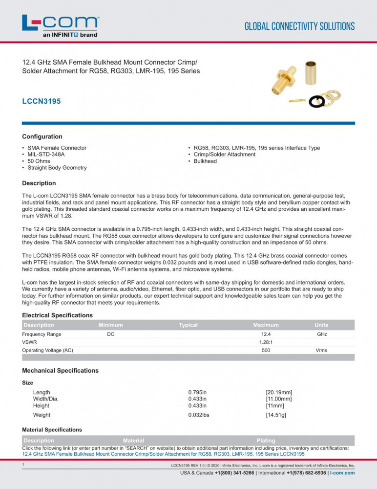 LCCN3195 technical document page 1