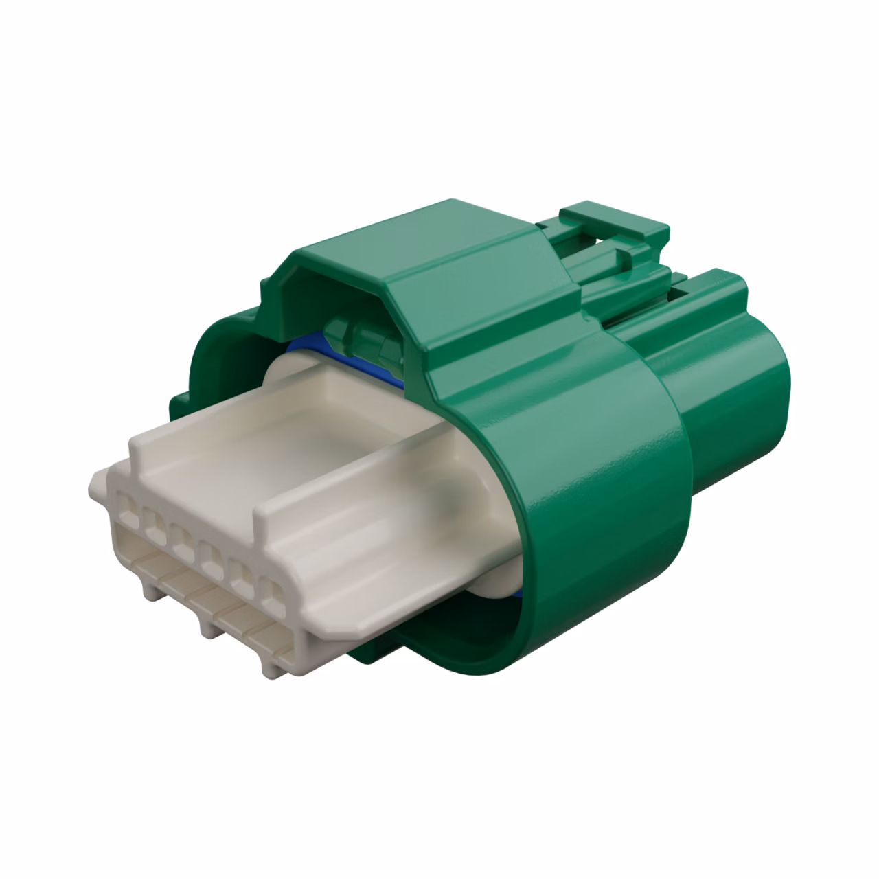 Squba Sealed Receptacle Assembly, 1.80mm Pitch, Single Row, 6 Circuits, Green for sale