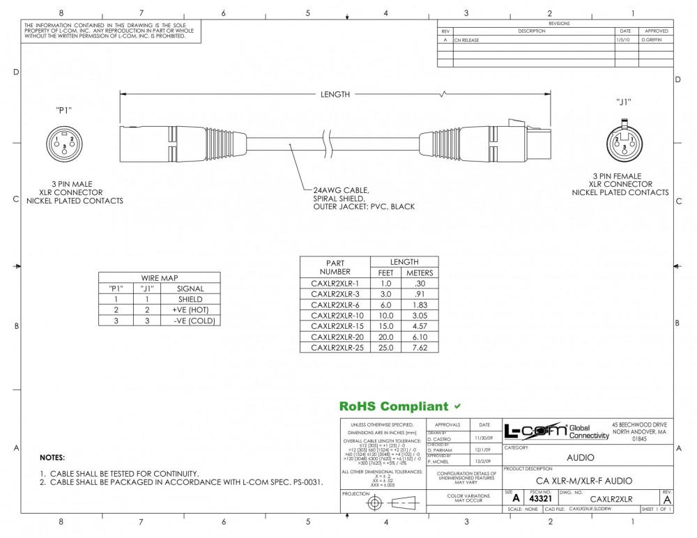 CAXLR2XLR-20 technical document