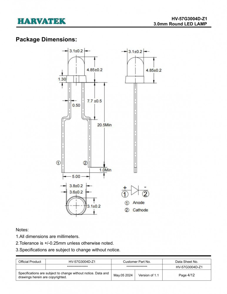 HV-57G3004D-Z1 datasheet page 4