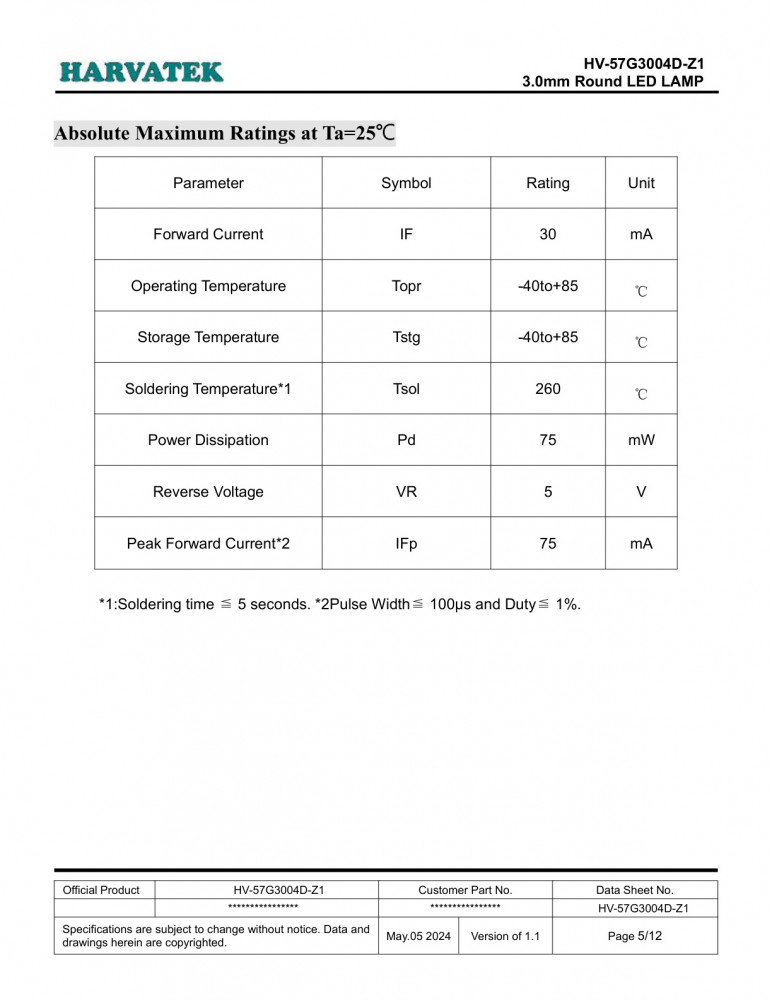 HV-57G3004D-Z1 datasheet page 5
