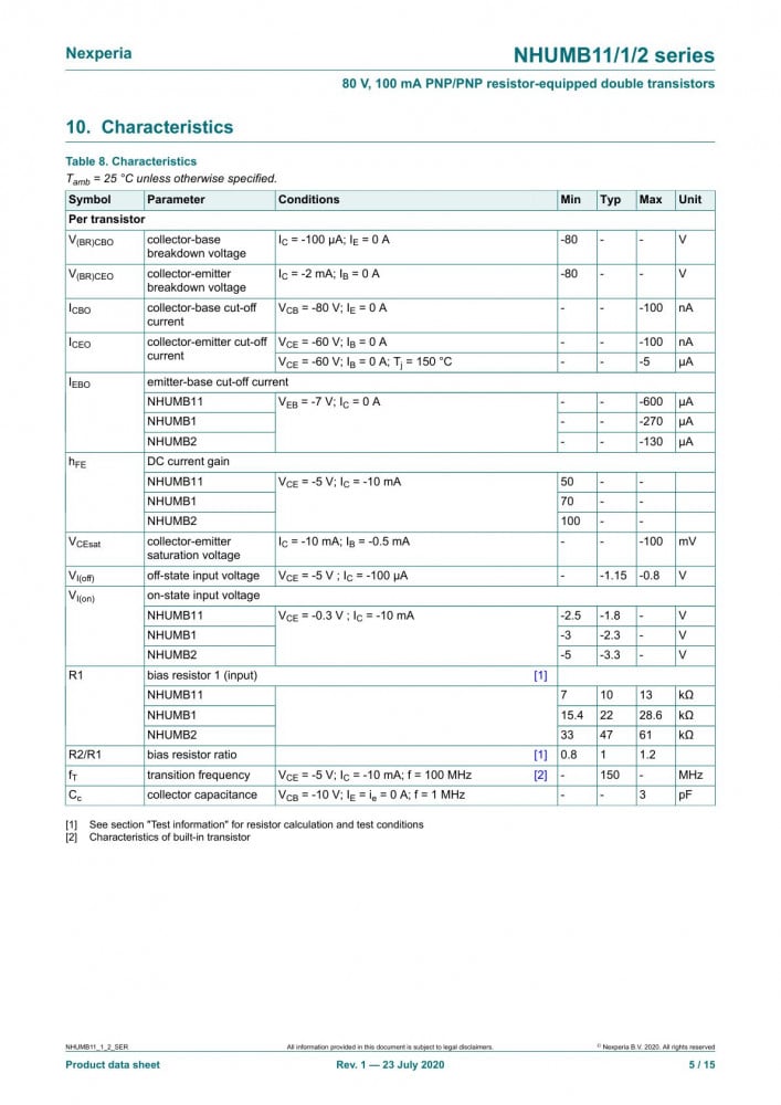 NHUMB2F datasheet page 5