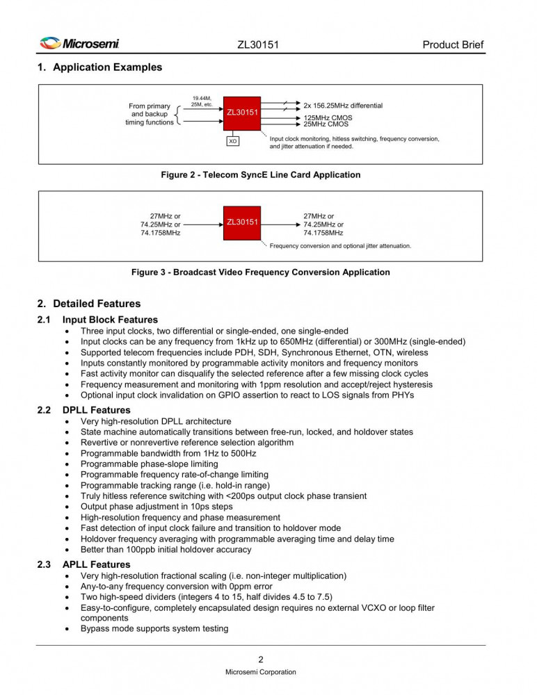 ZL30151 technical document page 2