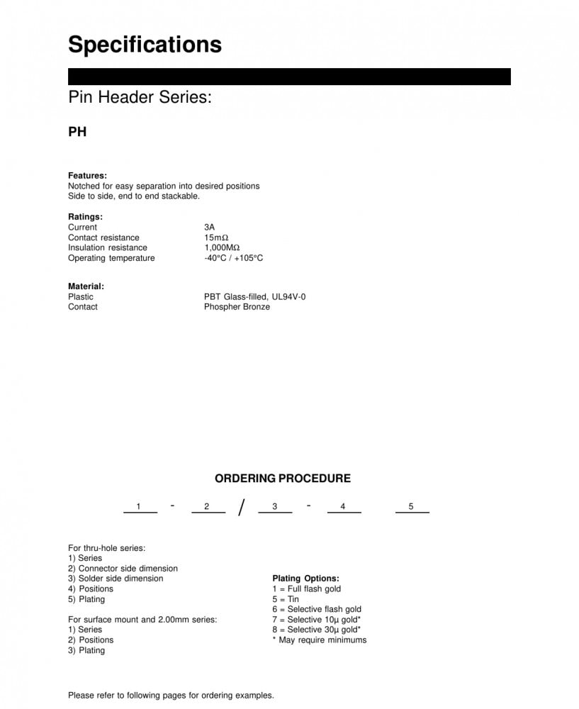 On-Shore Tech PH series technical document page 2