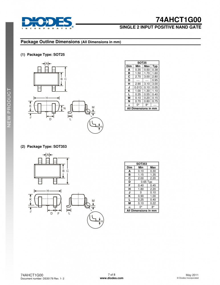 74AHCT1G00SE-7 datasheet page 7