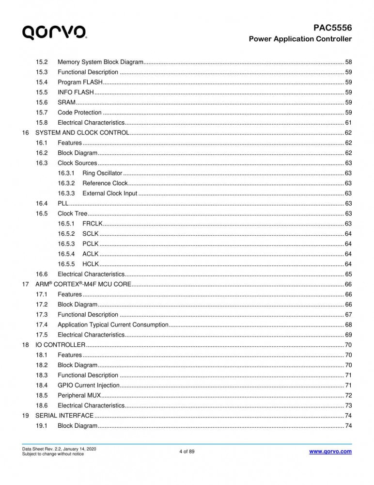 PAC5556QX datasheet page 4