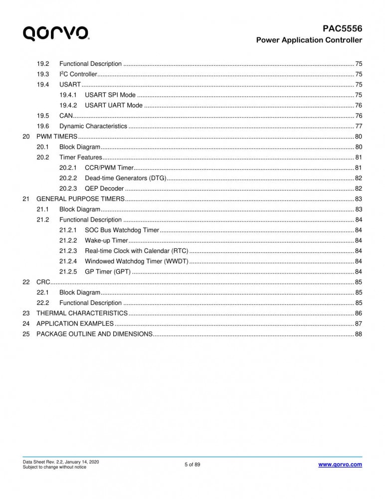 PAC5556QX datasheet page 5