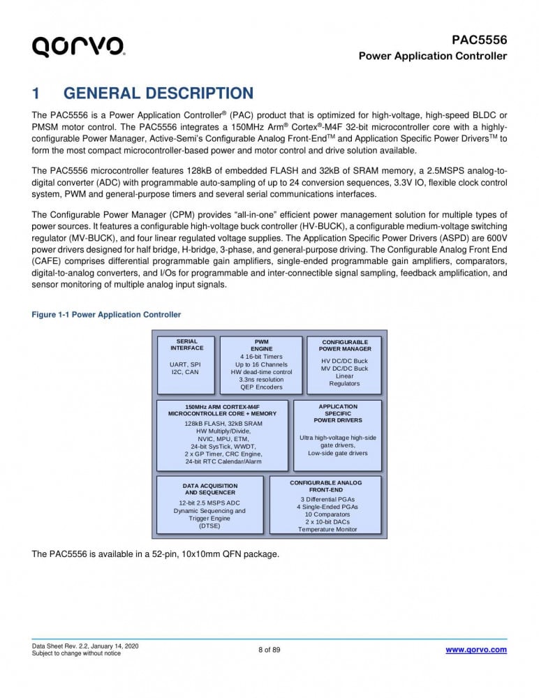 PAC5556QX datasheet page 8