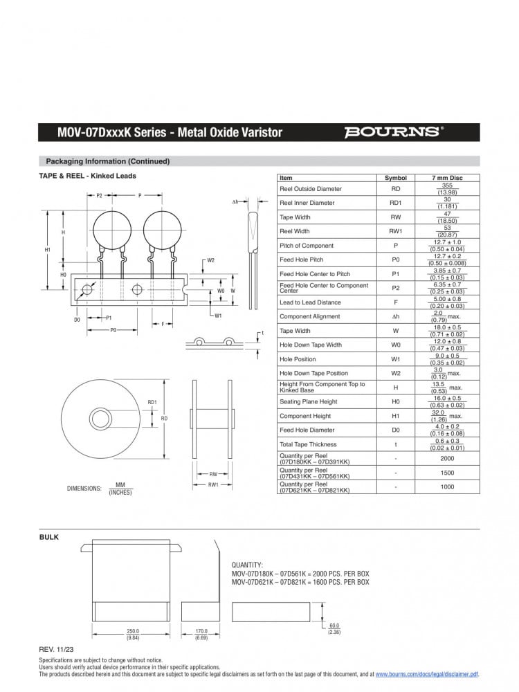 MOV-07DxxxK datasheet page 6