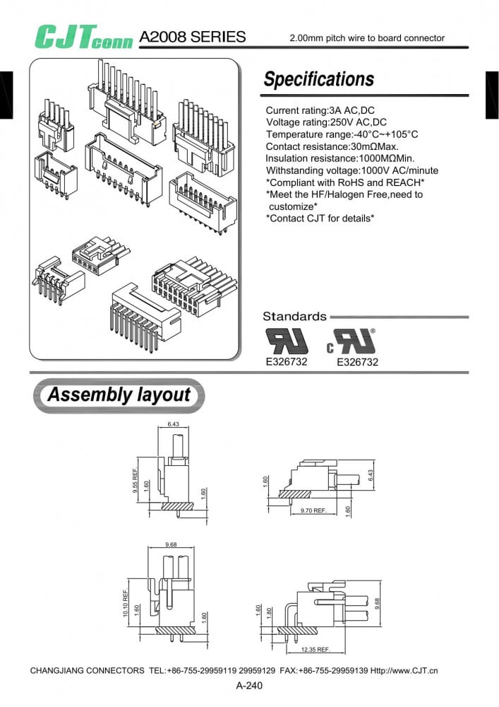 CJT A2008 series datasheet page 1