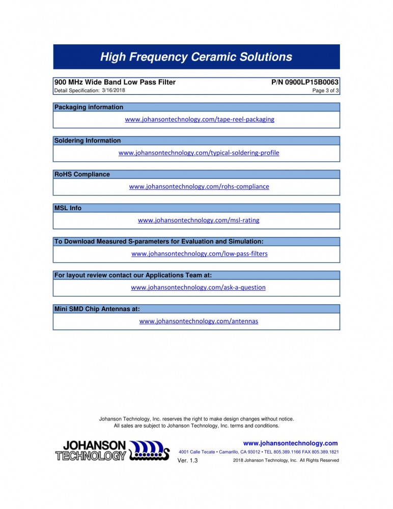 0900LP15B0063 specification, page 3