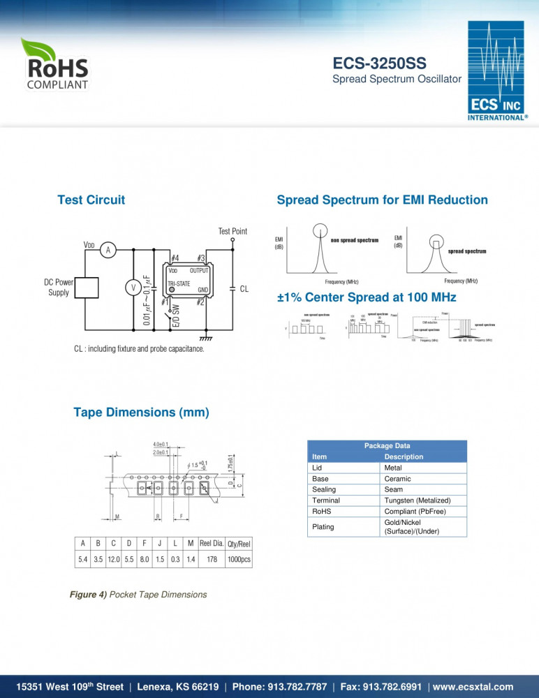 ECS-3250SS test and packaging documentation