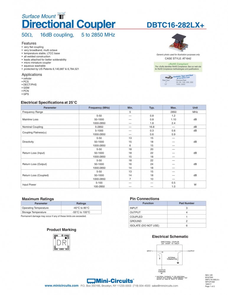 DBTC16-282LX+ datasheet page 1