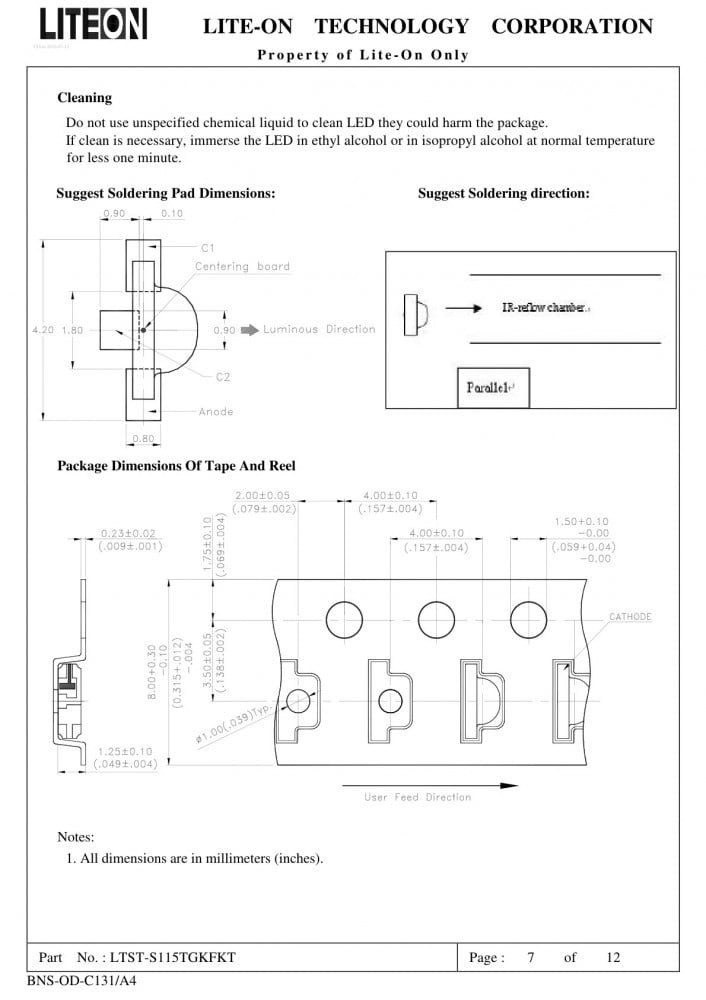 LTST-S115TGKFKT datasheet page 8