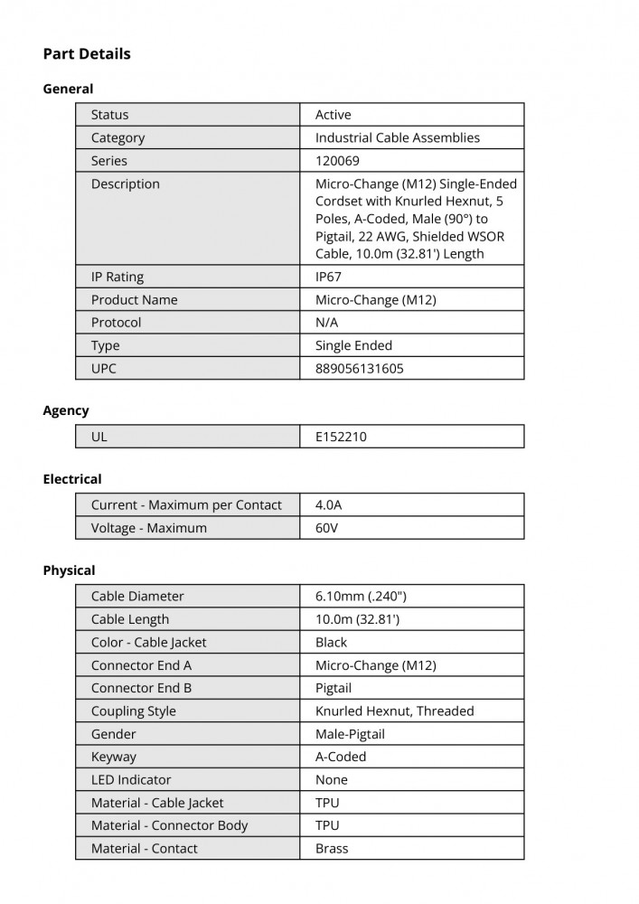 MOLEX 1200698639 technical drawing, page 2