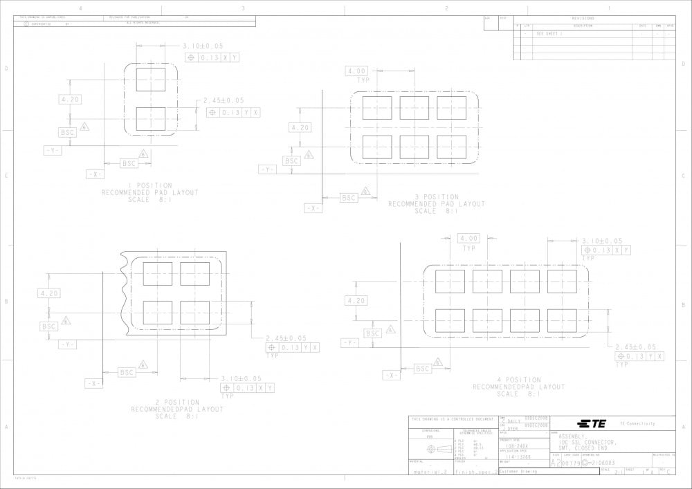 TE Connectivity 3-2106003-3 technical drawing page 3
