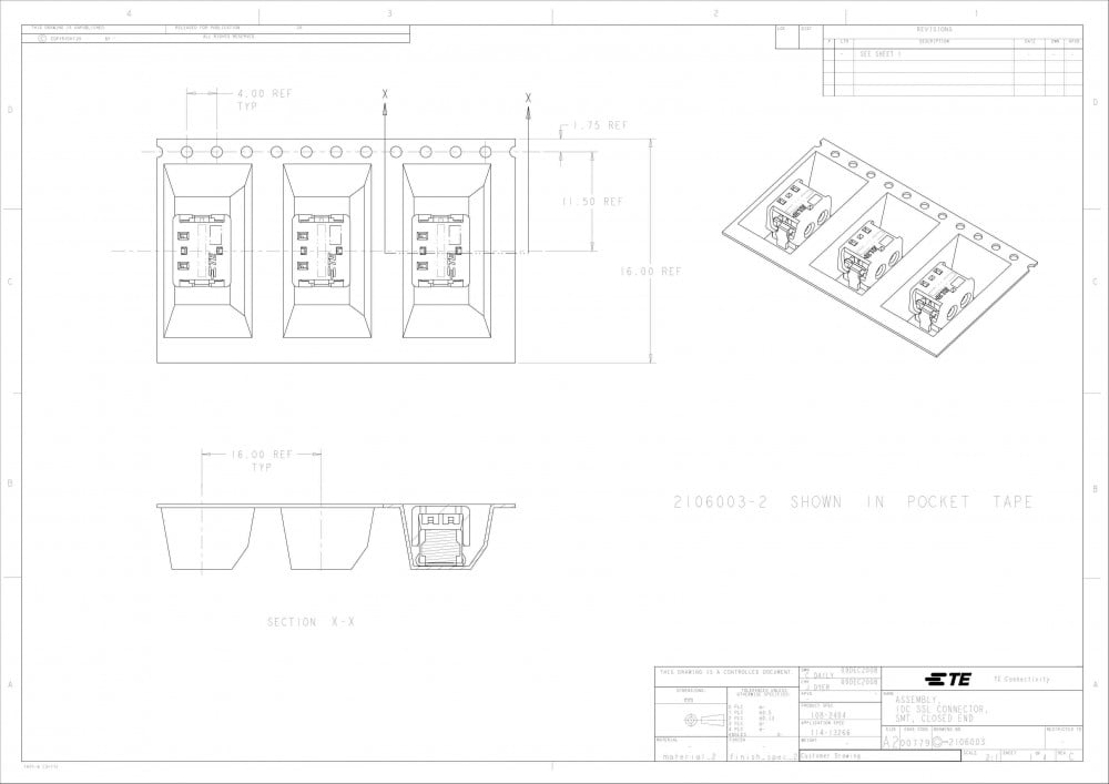 TE Connectivity 3-2106003-3 technical drawing page 4