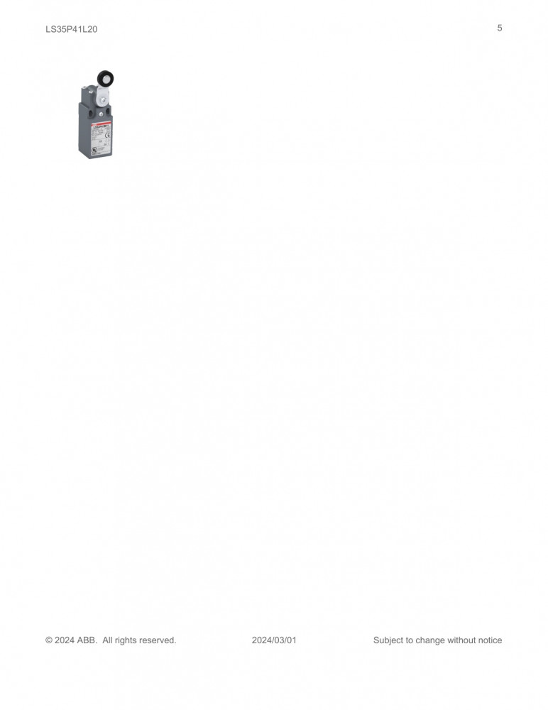 ABB LS35P41L20 technical document page 5