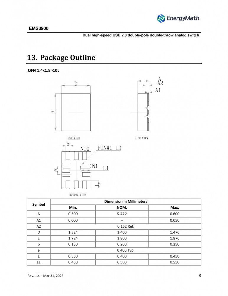 EMS3900RSW datasheet page 9