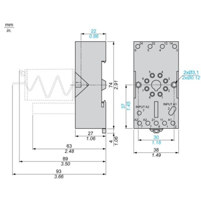 Schneider RUZC2M Relay Socket for sale