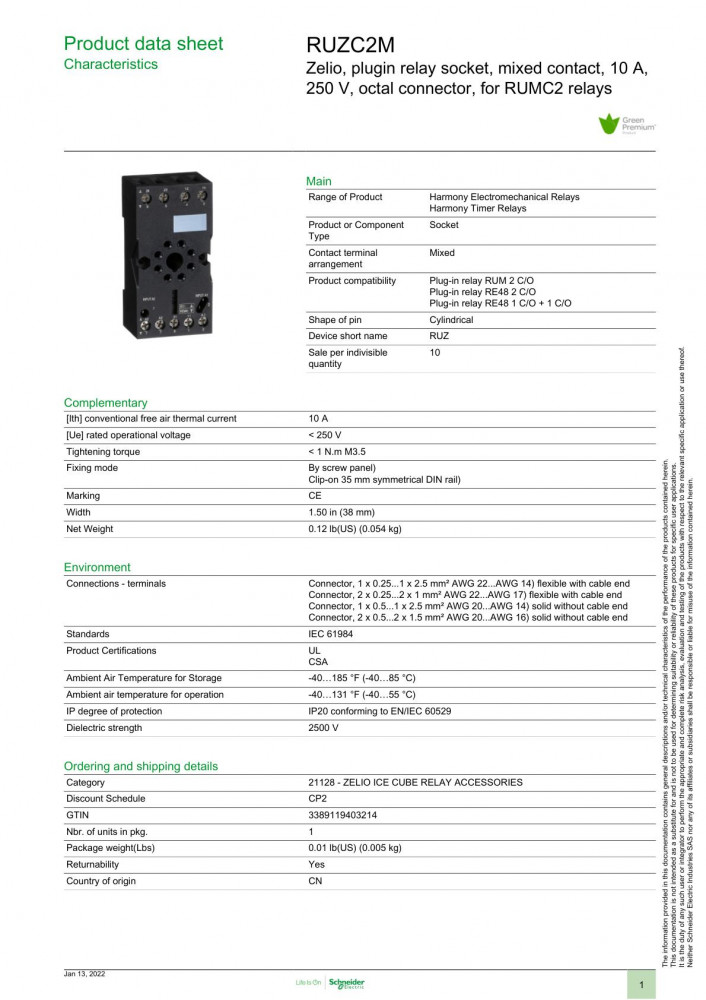 RUZC2M technical document page 1