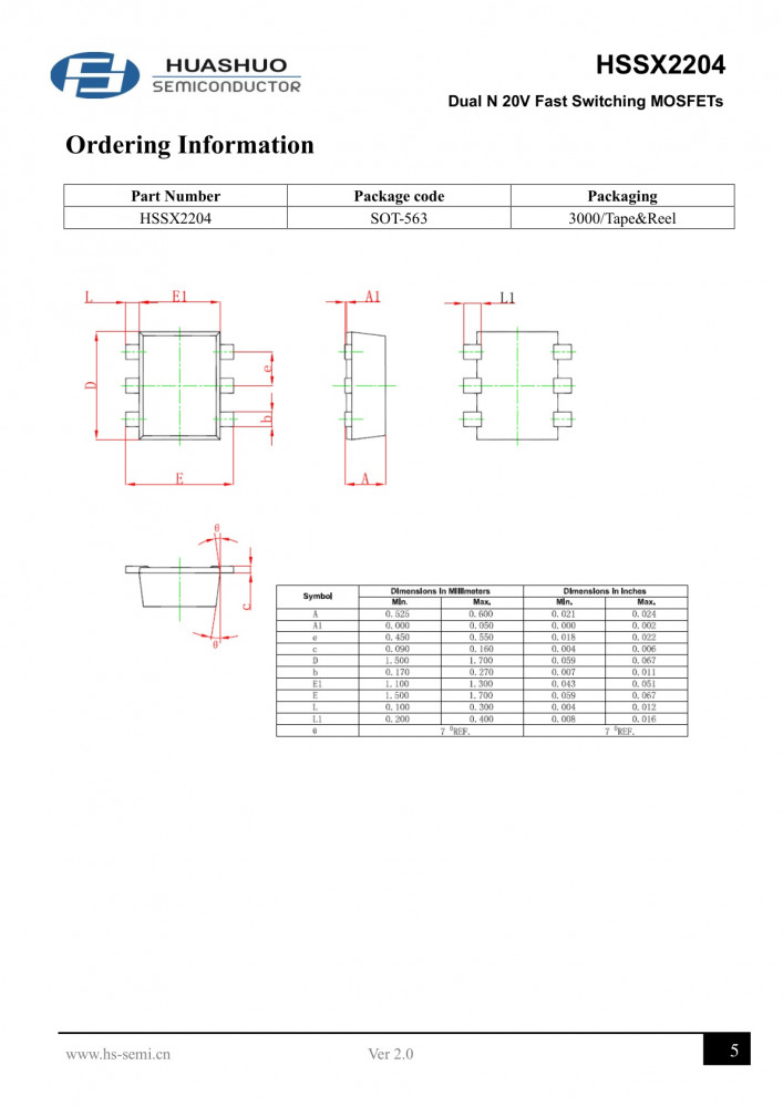 HSSX2204 datasheet page 5